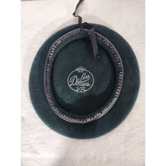 Accessories | Vintage Beret De Luxe French Wool Beret Emerald Green ...